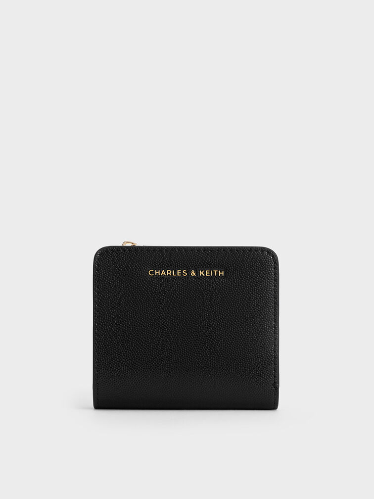 Black Keely Top Zip Small Wallet - CHARLES & KEITH IN
