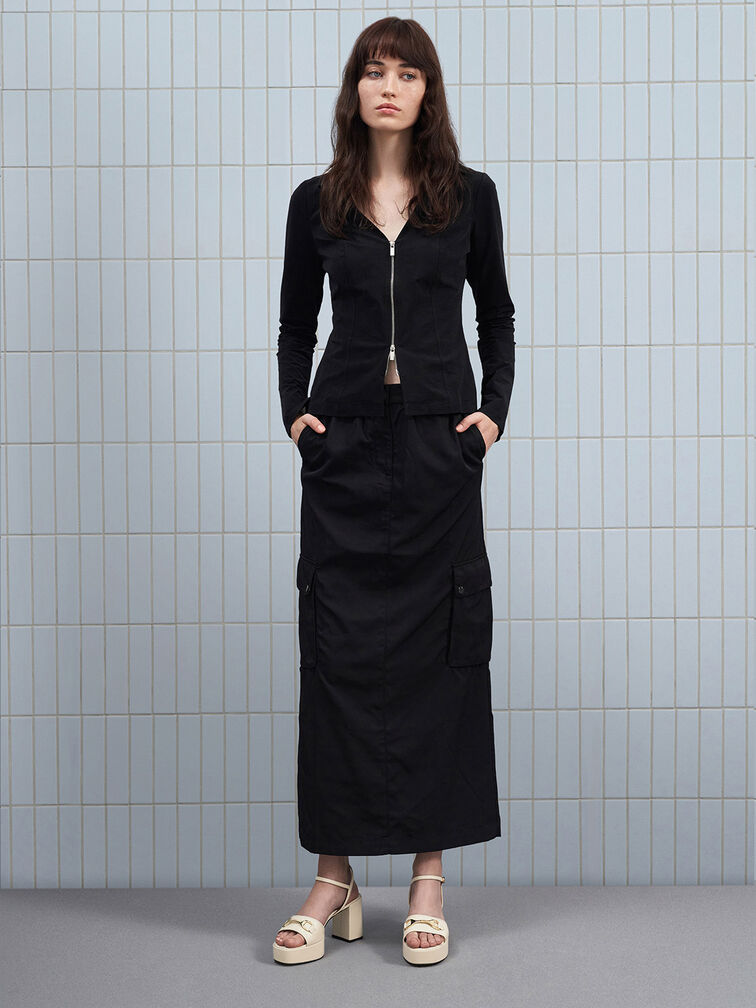 White Leslie Metallic Accent Platform Slingback Sandals - CHARLES ...