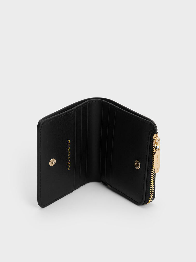 Black Keely Top Zip Small Wallet - CHARLES & KEITH IN