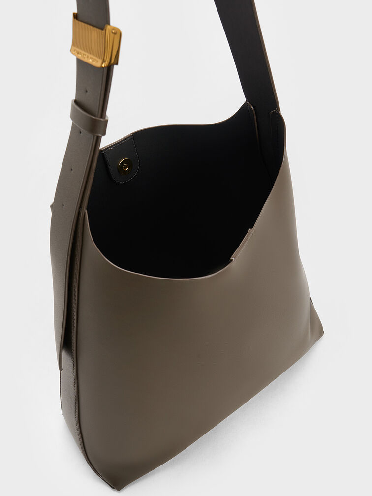 Dark Moss Edna Tote Bag - CHARLES & KEITH IN