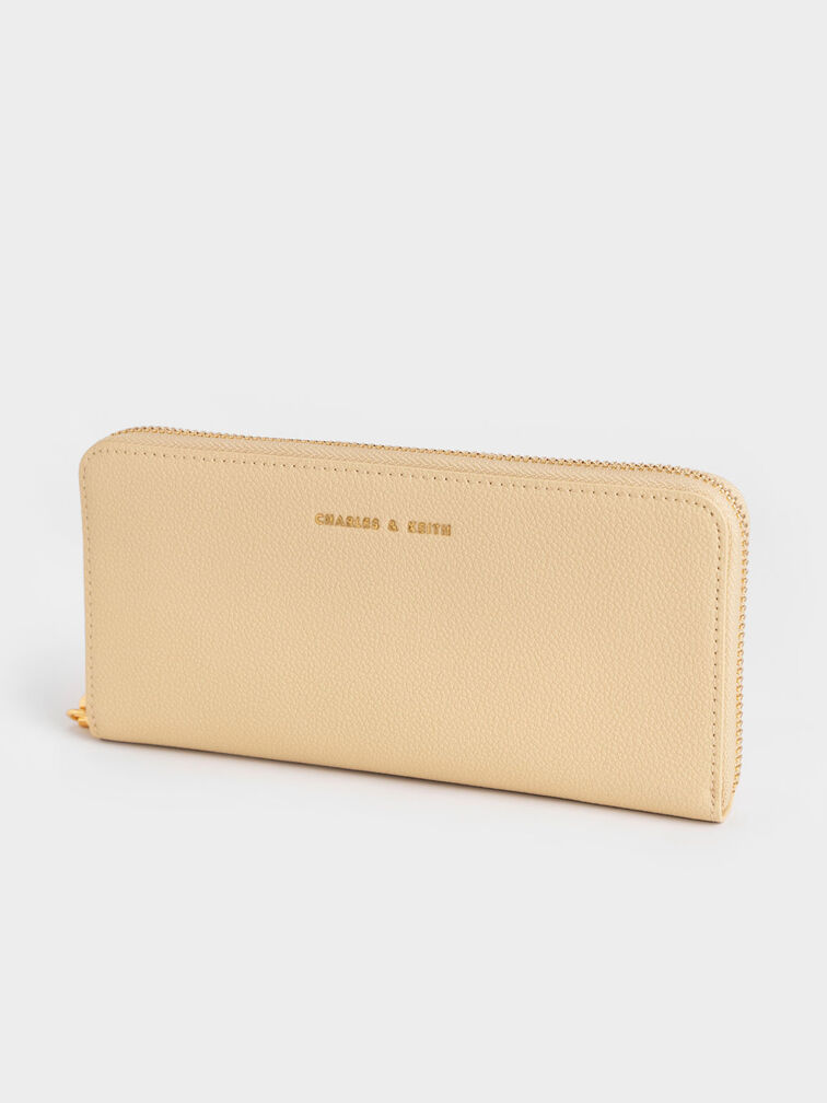 Beige Dulcie Zip-Around Long Wallet - CHARLES & KEITH IN