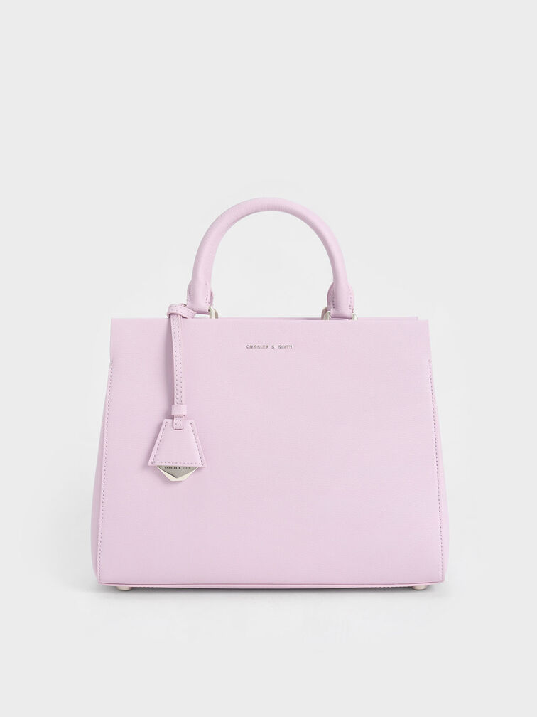 Lilac Mirabelle Structured Handbag - CHARLES & KEITH IN
