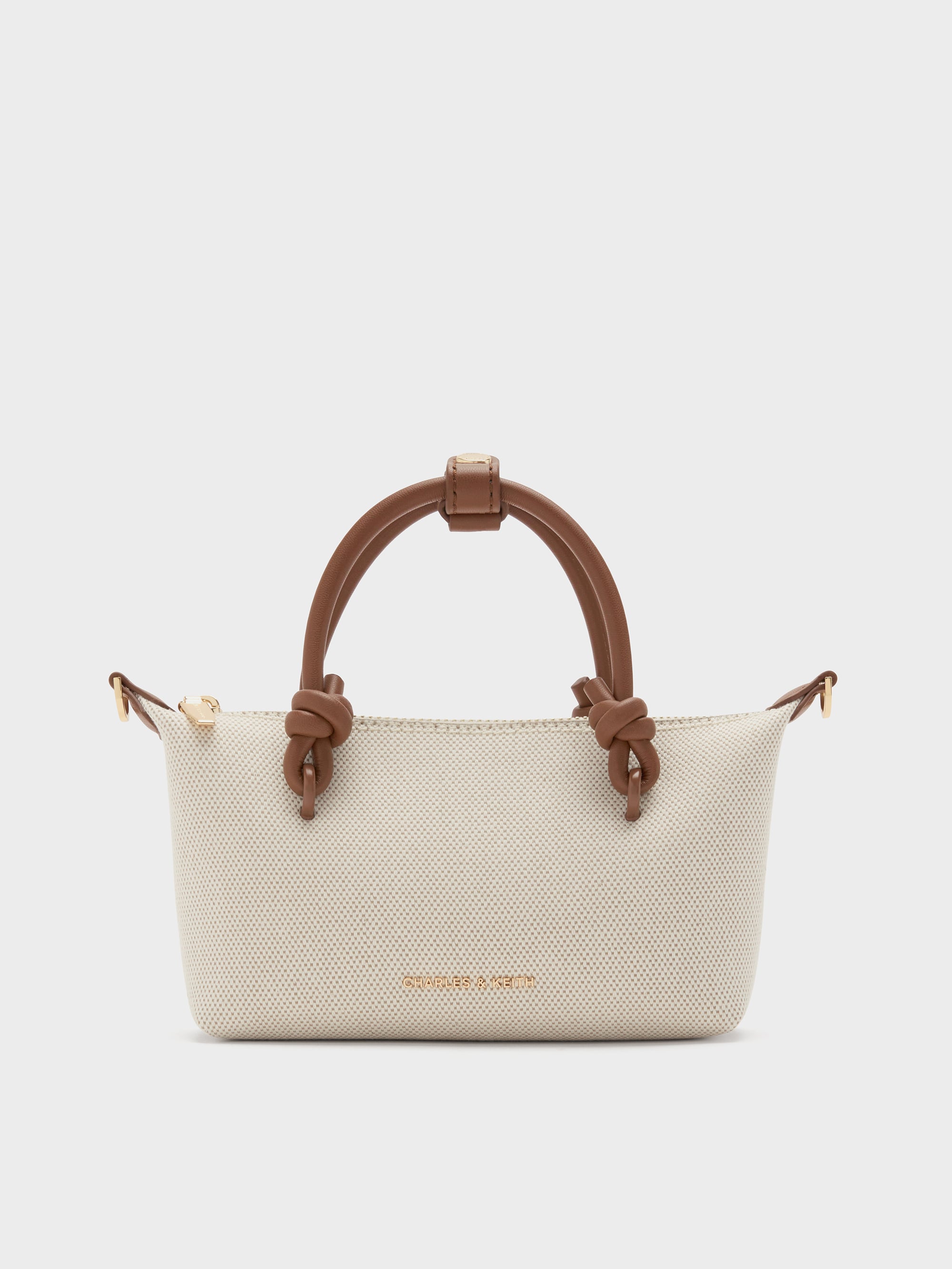 Chocolate Sammie Canvas Knotted-Handle Tote Bag - Chocolate - CHARLES ...