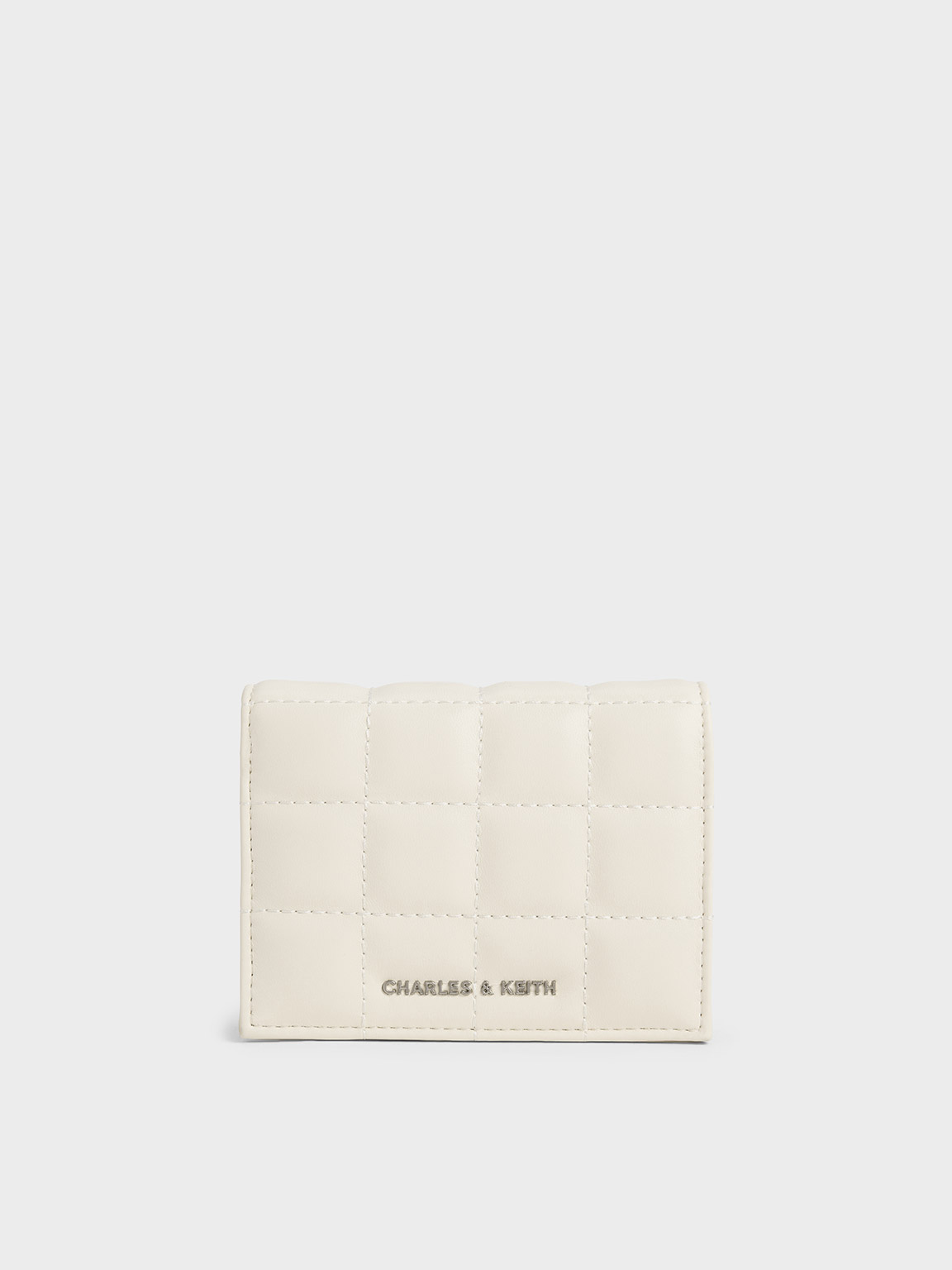 Cream Cassia Quilted Chain-Handle Mini Wallet - CHARLES & KEITH IN
