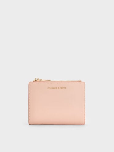 Light Pink Harmonee Top Zip Small Wallet - CHARLES & KEITH IN