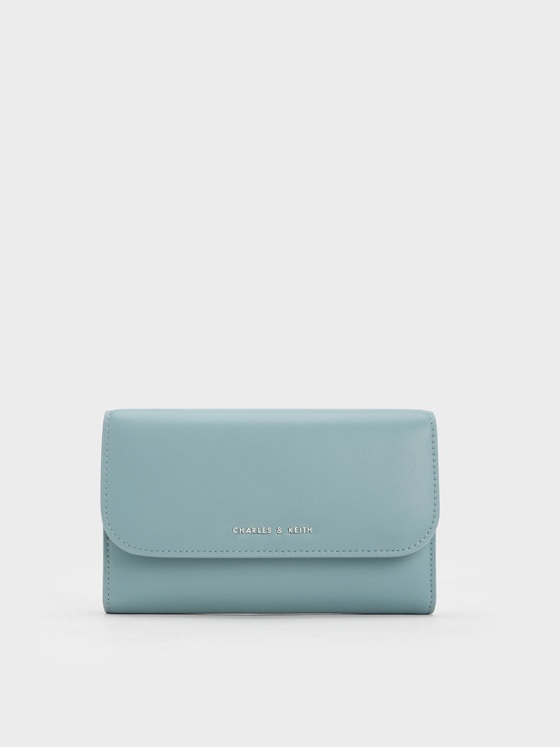 Slate Blue Octavia Front Flap Long Wallet - CHARLES & KEITH IN